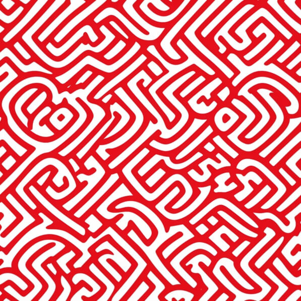 Descarga Patrón de laberinto rojo y blanco Patrones En Línea - Creative ...