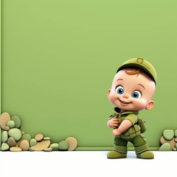 Download Cartoon Baby Soldier in Military Uniform Backgrounds Online ...