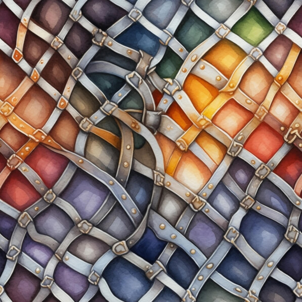 Download Colorful Abstract Painting of Woven Mesh Patterns Online ...