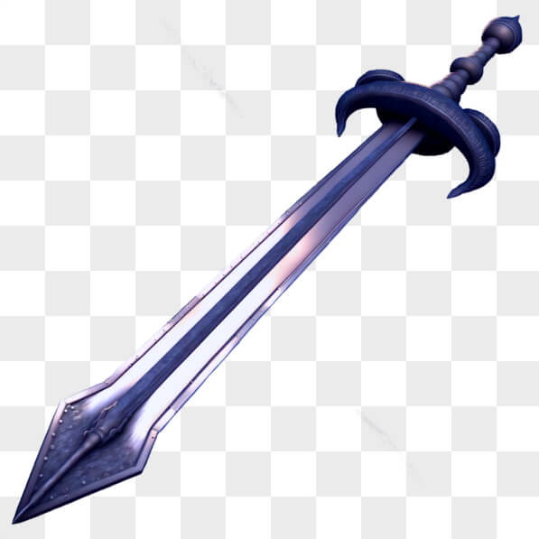 Download Blue Sword with Sharp Blades PNGs Online - Creative Fabrica