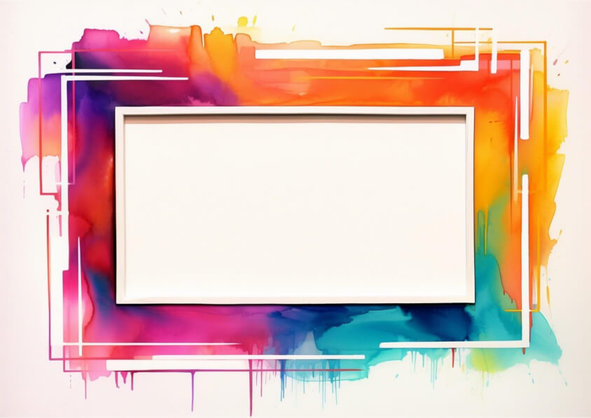 Baixe Quadro Colorido com Respingos de Aquarela Backgrounds - Creative ...