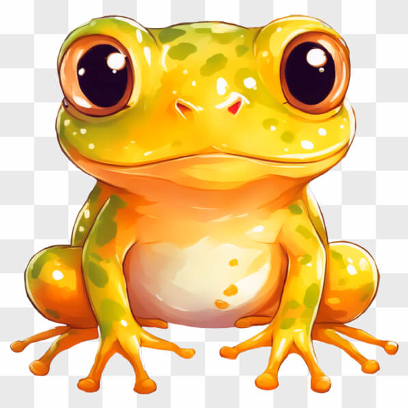 Download Adorable Kawaii Yellow Frog on Dark Background Kawaii Online ...