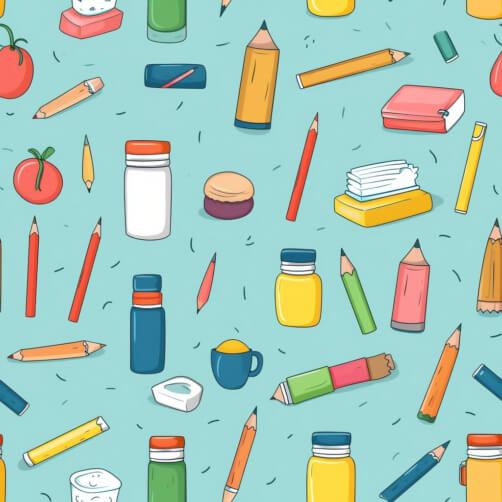 Download Seamless School Supplies Pattern Patterns Online - Creative ...