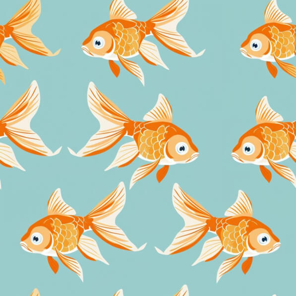 Download Orange and White Fish Pattern on Blue Background Patterns ...