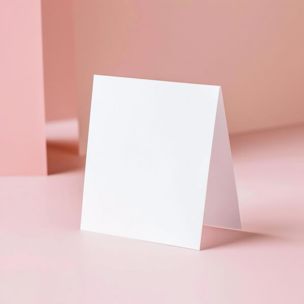 Scarica Carta bianca su superfici rosa Mockups Online - Creative Fabrica