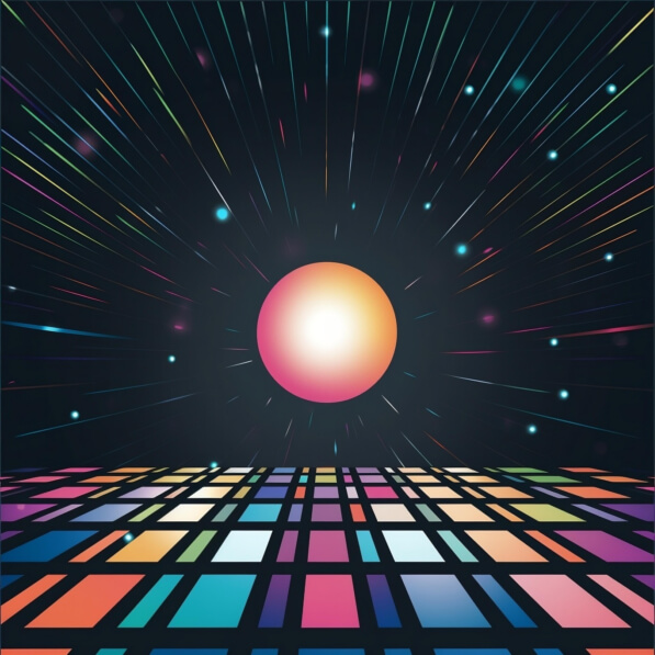 Baixe Piso de Discoteca com Quadrados Coloridos e Estrelas Backgrounds ...