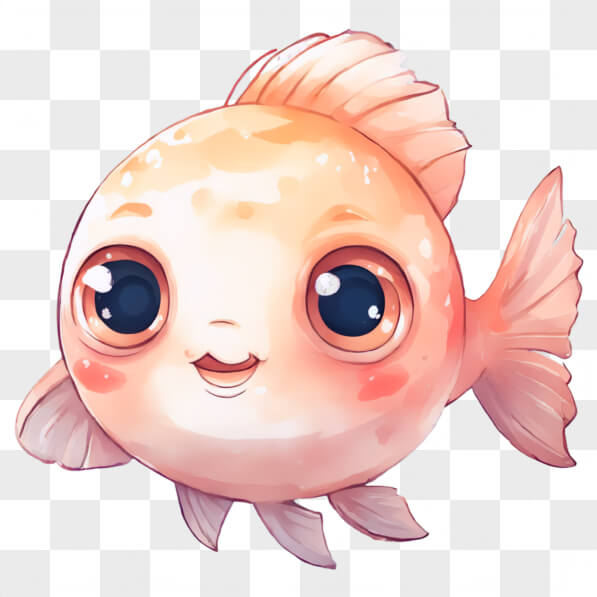 Download Kawaii Pink Fish Avatar Kawaii Online - Creative Fabrica