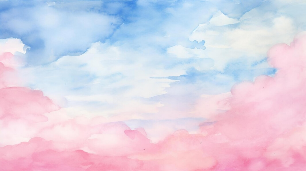 Scarica Dipinto ad Acquerello di Nuvole Blu, Rosa e Gialle Sfondi ...