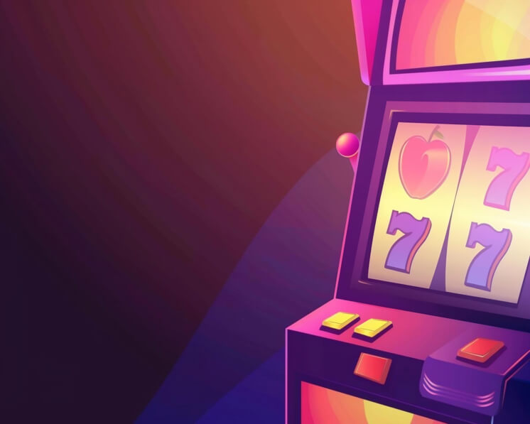 Download Illustration of a Slot Machine with Sevens and Apples ...
