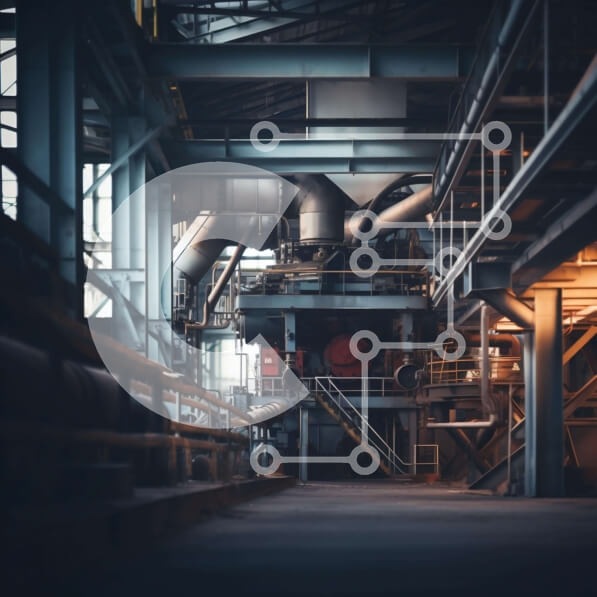 Industrial Setting with Pipes and Metal Structures stock photo ...