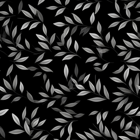 Download Silver Leaves Pattern on Black Background Patterns Online ...