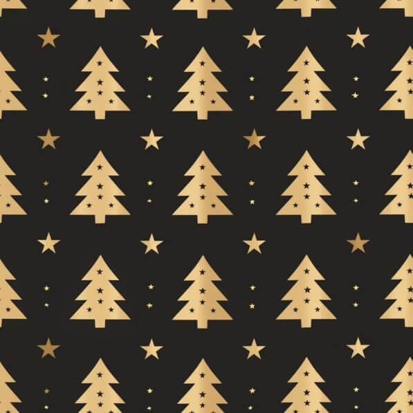 Download Black and Gold Christmas Tree and Star Pattern Patterns Online ...