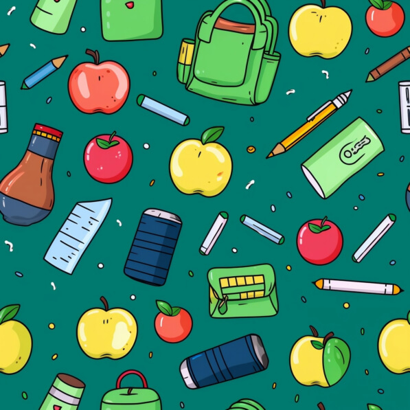 Download Seamless School Pattern with Backpacks, Pencil Cases, and ...