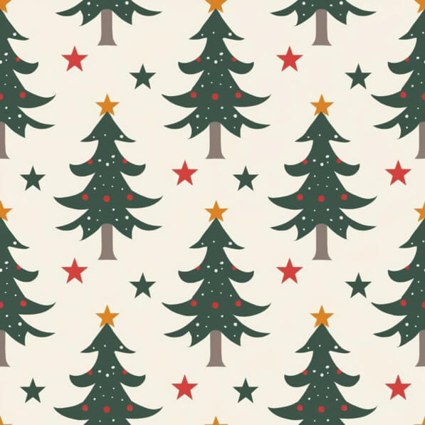 Download Christmas Tree and Star Seamless Pattern Patterns Online ...