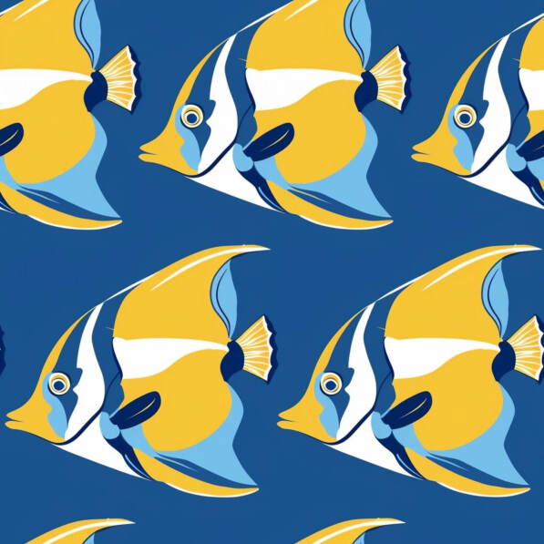 Download Seamless Yellow and White Fish Pattern Patterns Online ...