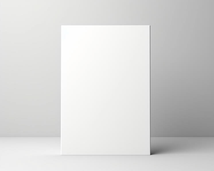 Descarga Mock-Up de Póster Blanco en Blanco sobre Fondo Gris Mockups En ...