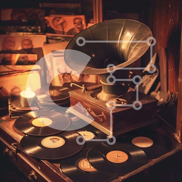 Download Vintage Gramophone and Vinyl Records Stockphotos Online ...