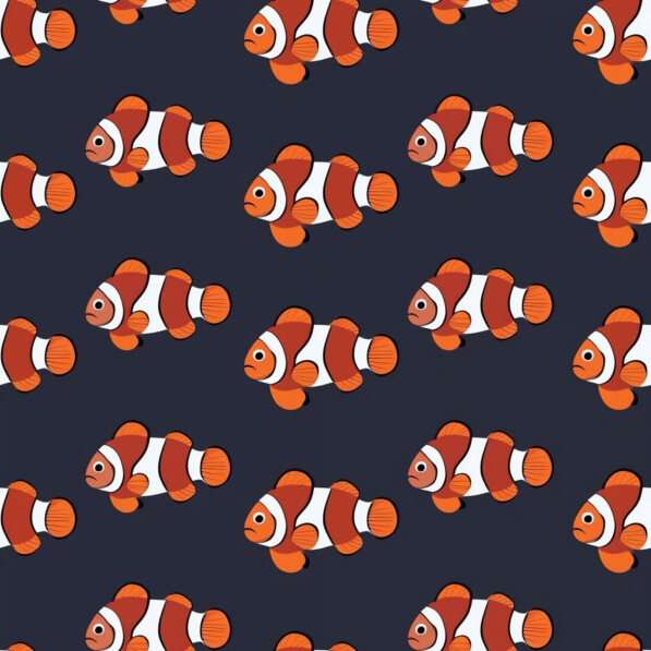 Download Orange and White Clown Fish Seamless Pattern Patterns Online ...