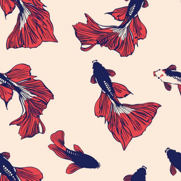 Télécharger Motif de poissons colorés sans couture Motifs En Ligne ...