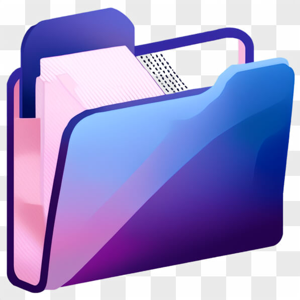 Download Colorful Folder with Papers and Paper Clips PNGs Online ...