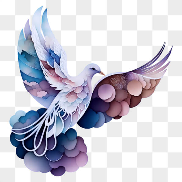 Download Symbolische duif die in de lucht vliegt PNGs online op ...