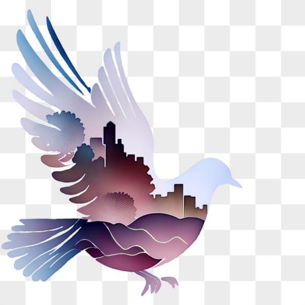 Download Dove with Wings Shaped Like Airplane PNGs Online - Creative ...