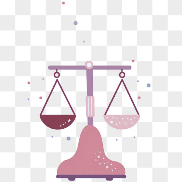 Download Balance Scale with Pink Scales and Energy Dots PNGs Online ...
