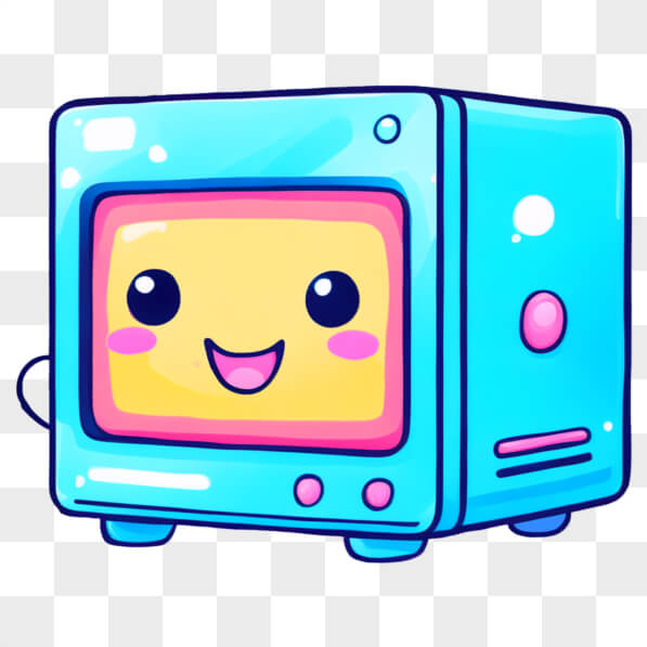 Download Kawaii Cartoon Television Set Kawaii Online - Creative Fabrica