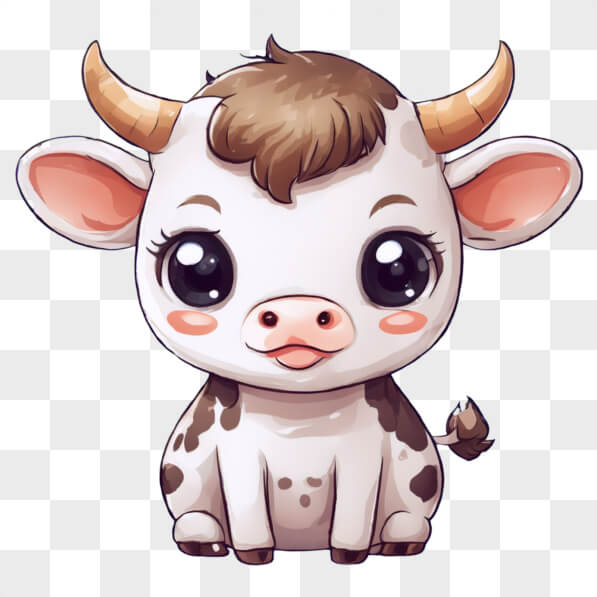 Descarga Ilustración de Vaca Kawaii Kawaii En Línea - Creative Fabrica