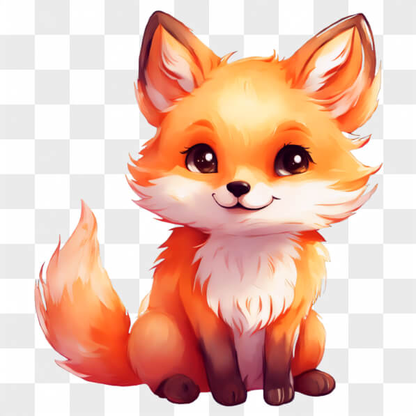Download Kawaii Fox Looking Up - Cute Animal Illustration Kawaii Online ...