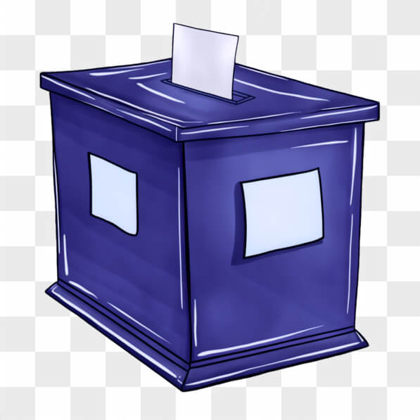 Download Blue Voting Box for Election Voting PNGs Online - Creative Fabrica