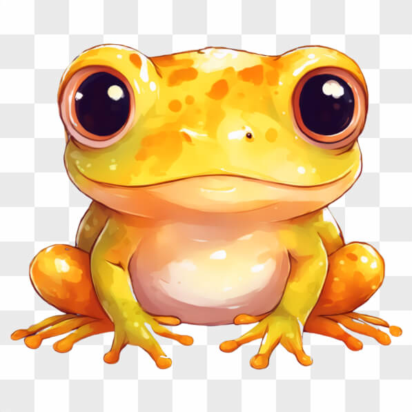 Download Kawaii Yellow Frog in a Digital Design Kawaii Online ...