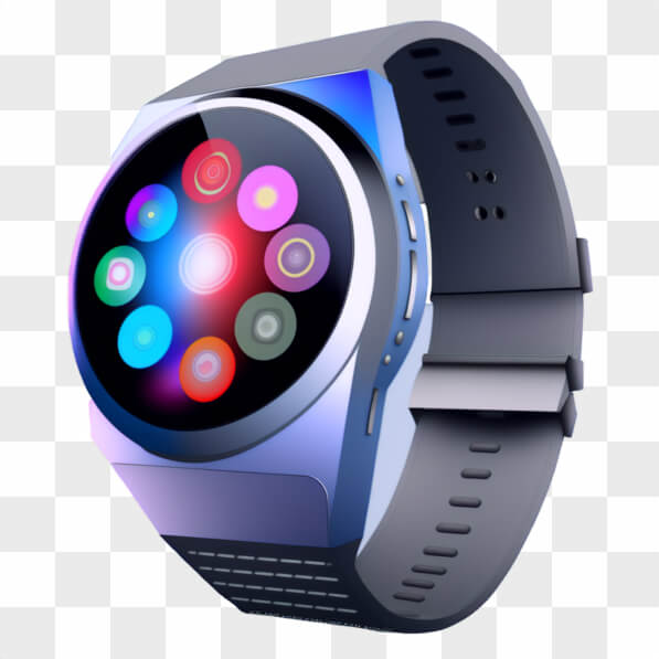 Baixe Smartwatch Colorido com Múltiplos Botões PNGs - Creative Fabrica