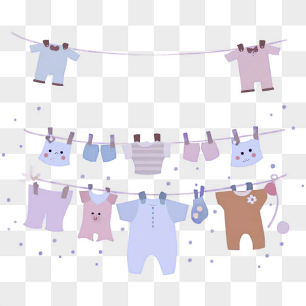 Download Line of Freshly Washed Clothes PNGs Online - Creative Fabrica