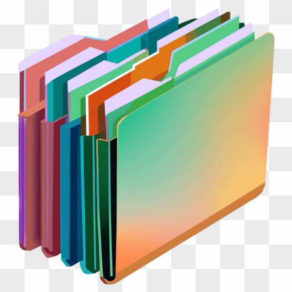 Download Colorful Folder with Various Colored Folders Inside PNGs ...