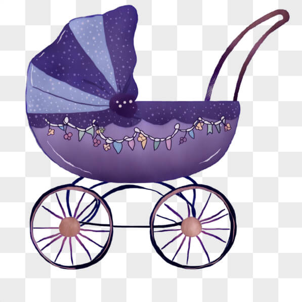 Download Purple Stroller with Lights and Decorations PNGs Online ...