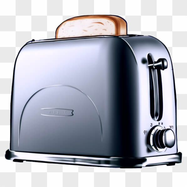 Download Silver Toaster with Bread Slices PNGs Online - Creative Fabrica