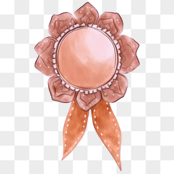 Download Hand-Drawn Award Ribbon with Orange Flower PNGs Online ...