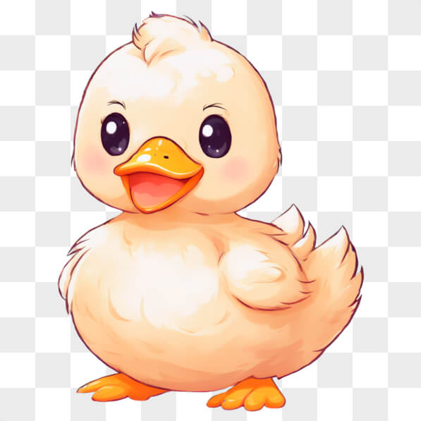 Descarga Pato de Dibujos Animados Kawaii en Fondo Negro Kawaii En Línea ...