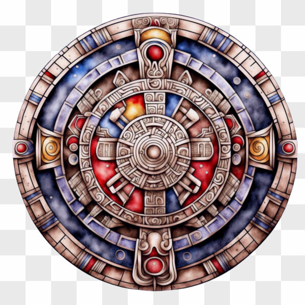 Download Aztec-Inspired Circular Design PNGs Online - Creative Fabrica