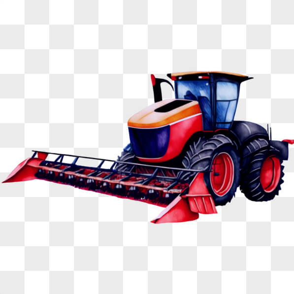 Download Red Tractor for Agricultural Use PNGs Online - Creative Fabrica