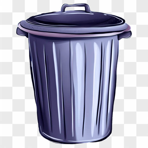 Download Blue Trash Can with Closed Lid PNGs Online - Creative Fabrica