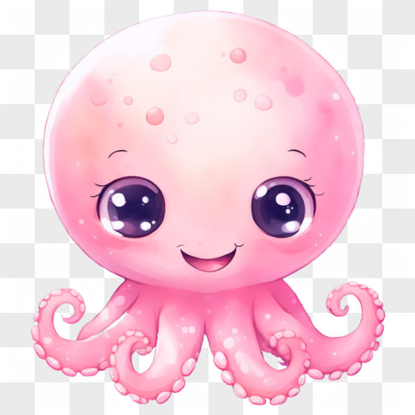 Télécharger Pieuvre rose Kawaii - Outil éducatif Kawaii En Ligne - Creative Fabrica
