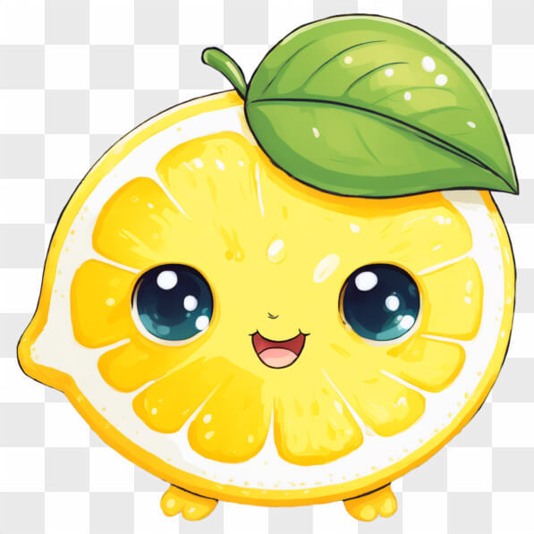 Download Kawaii Lemon with Green Leaf for Kids' Room Decor Kawaii ...