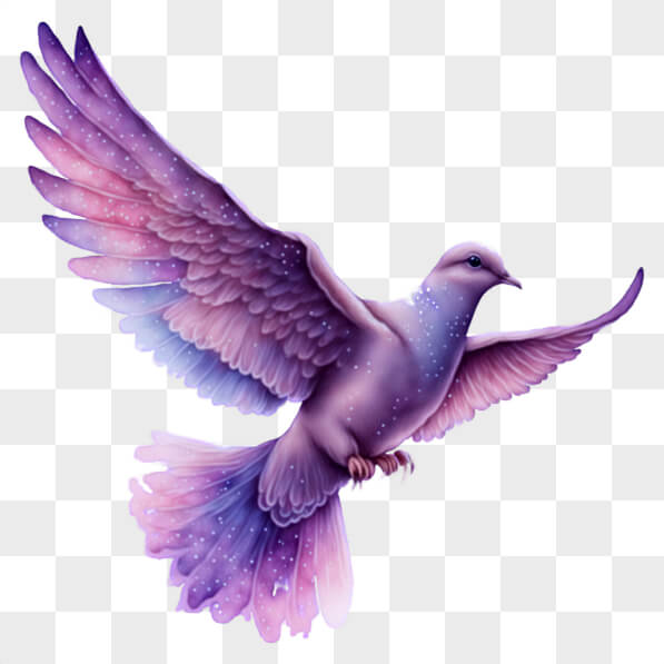 Download Purple Dove Flying in the Sky PNGs Online - Creative Fabrica