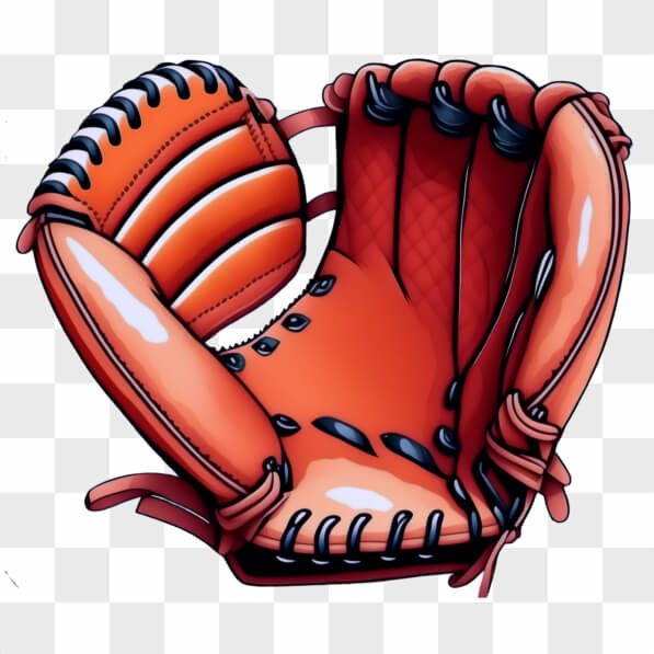 Download Orange Baseball Glove Heart Shape PNGs Online - Creative Fabrica