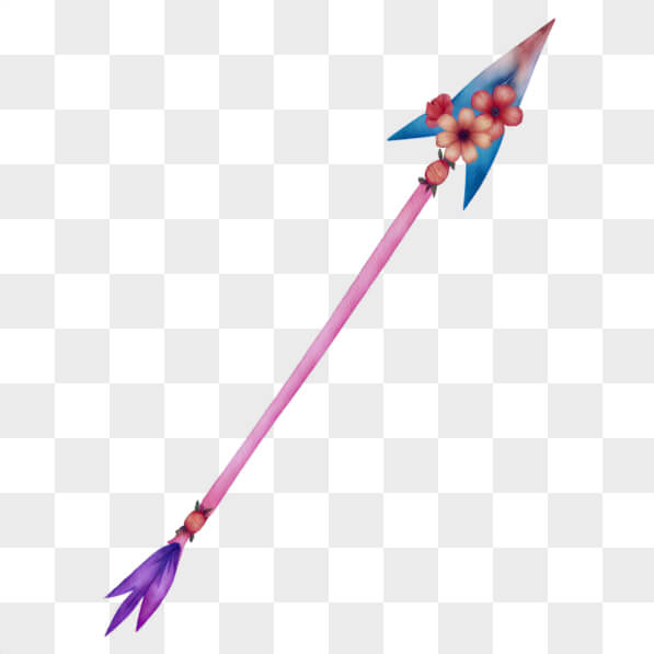 Download Fantasy Pink and Purple Arrow with Flowers PNGs Online ...