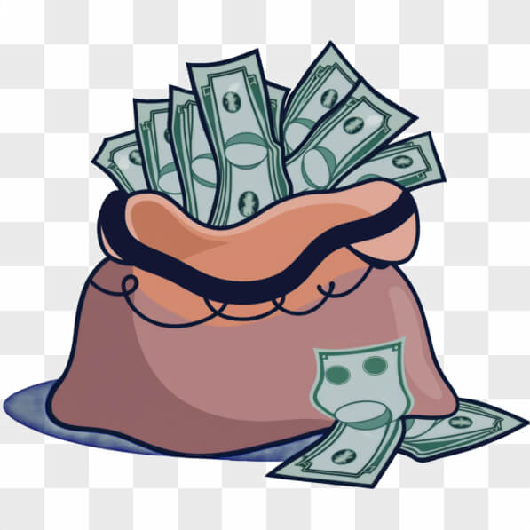 Download Cartoon Money Bag PNGs Online - Creative Fabrica