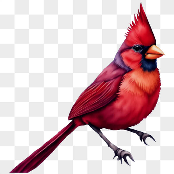 Download Red Cardinal Bird Standing Upright PNGs Online - Creative Fabrica