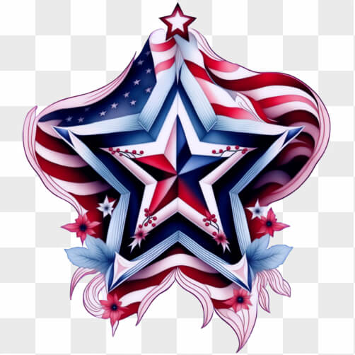 Download Patriotic Red, White, and Blue Star Decoration PNGs Online ...